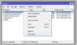 Como Fazer Backup no MikroTik RouterOS